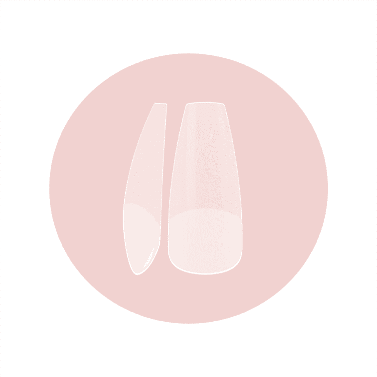 Full Cover Soft Gel Tips (Coffin) - Medium | Belush Ltd